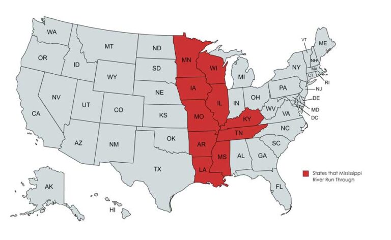 What States Does The Mississippi River Run Through? - What States